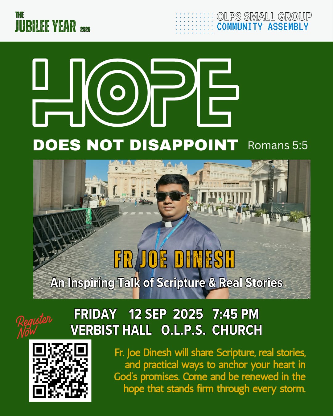 OLPS Small Group Community Assembly - HOPE does not Disappoint - Church ...