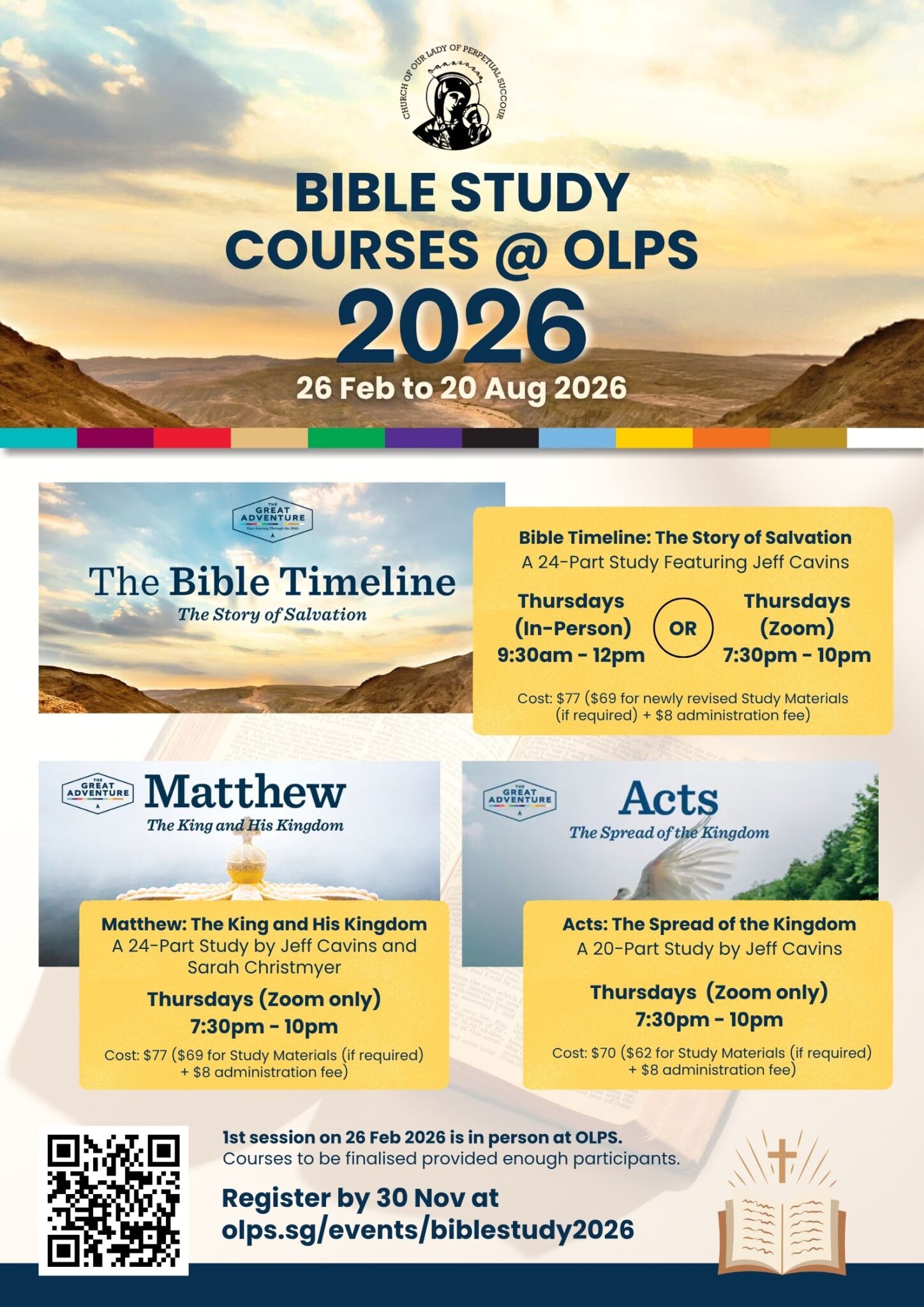 BIBLE STUDY COURSES at OLPS 2026 - Church of Our Lady of Perpetual Succour